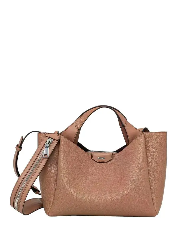 Dkny Logo-plaque Tote Bag - Brown