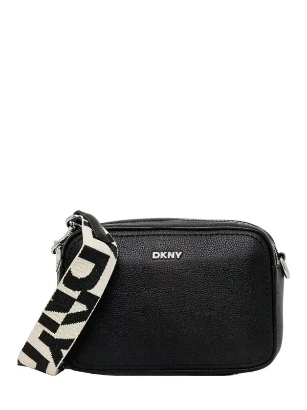 Dkny Logo-plaque Crossbody Bag - Black