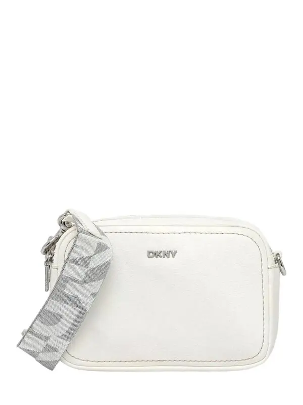 Dkny Logo-plaque Crossbody Bag - White