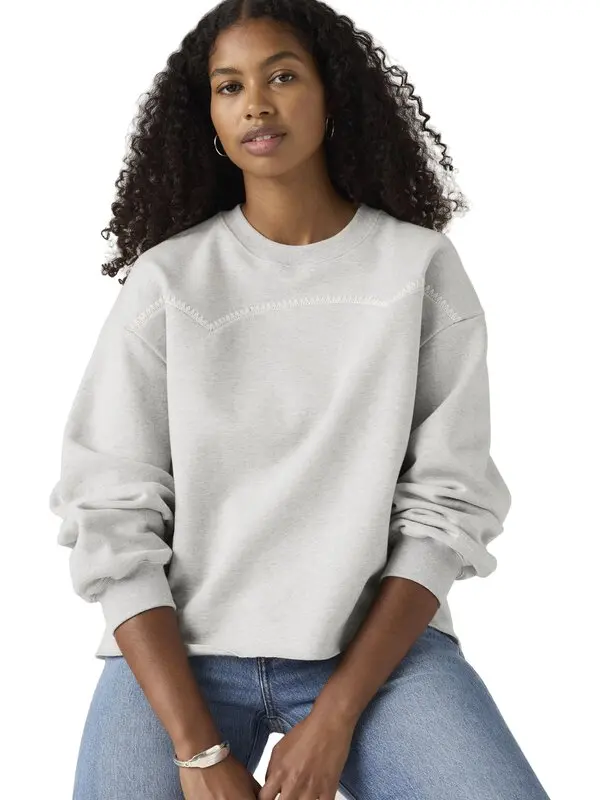 LEVI'S Leo Western Yoke Sweatshirt - Heather Gray