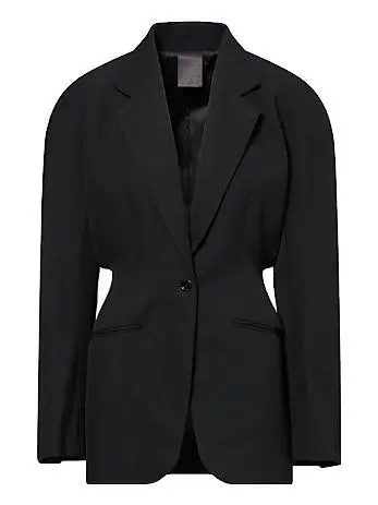 MUGLER Grain Single-breasted Wool Blazer - Black
