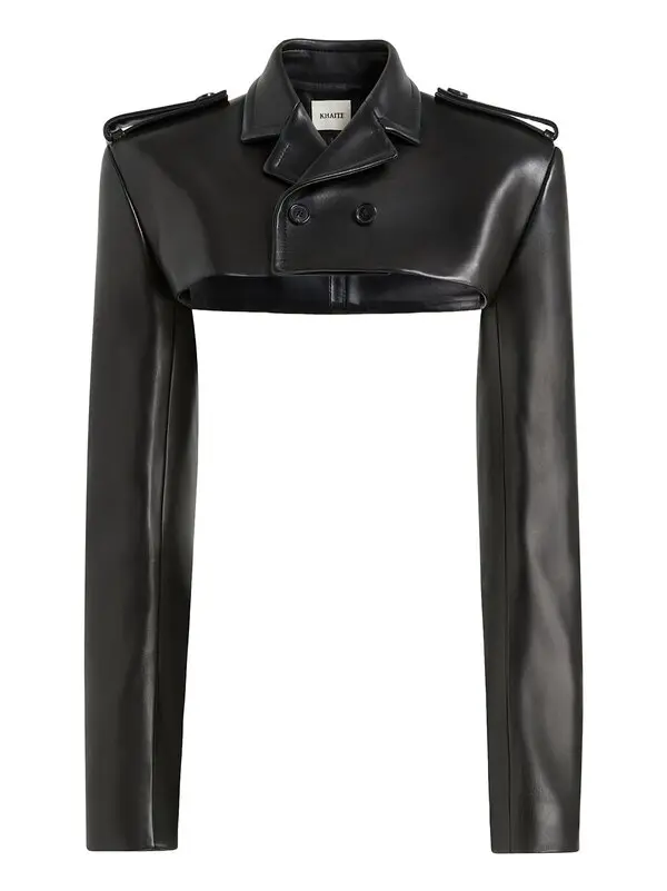 Khaite Sadran Leather Jacket - Black
