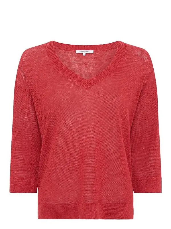Gerard Darel Lylou Linen Top - Red