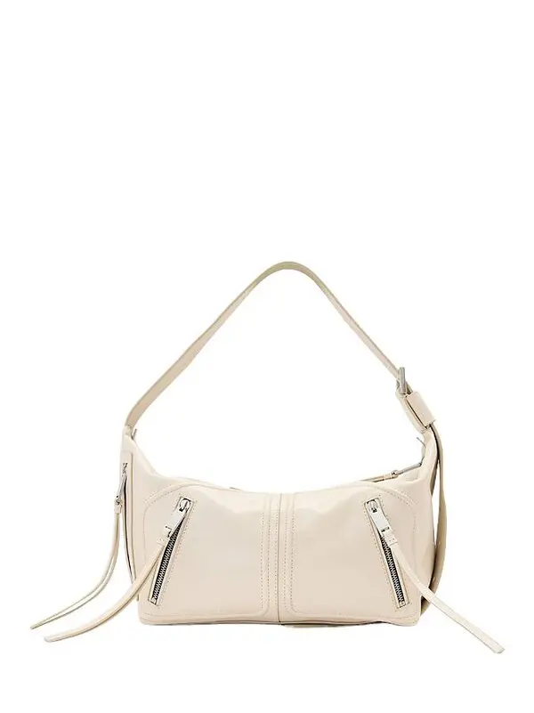 ALLSAINTS Jean Rey Medium Leather Shoulder Bag - Gypsum White