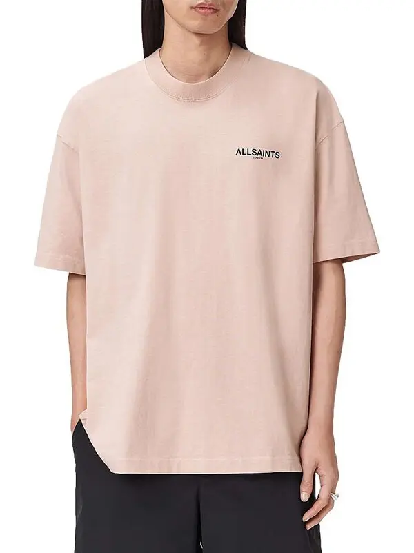 ALLSAINTS Hallis Crewneck Tee - Sunbaked Pink