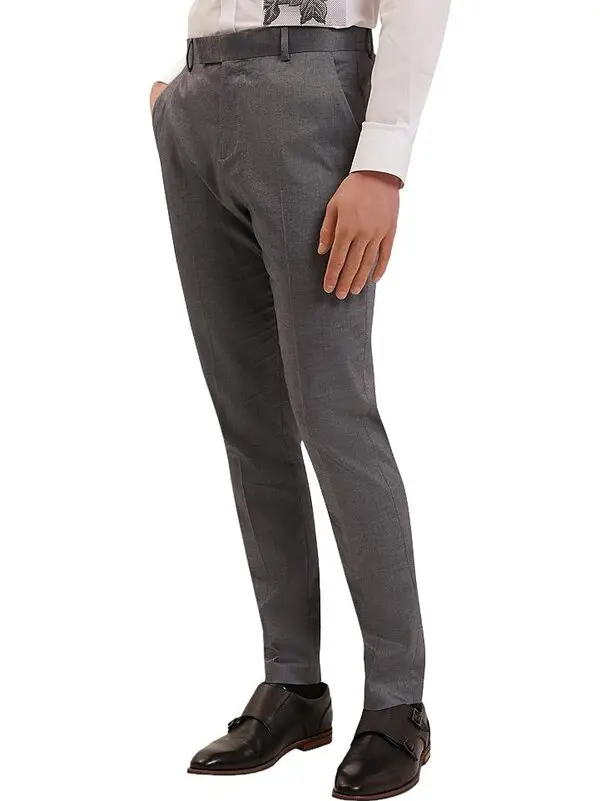 Ted Baker London Slim Cotton Trousers - Navy