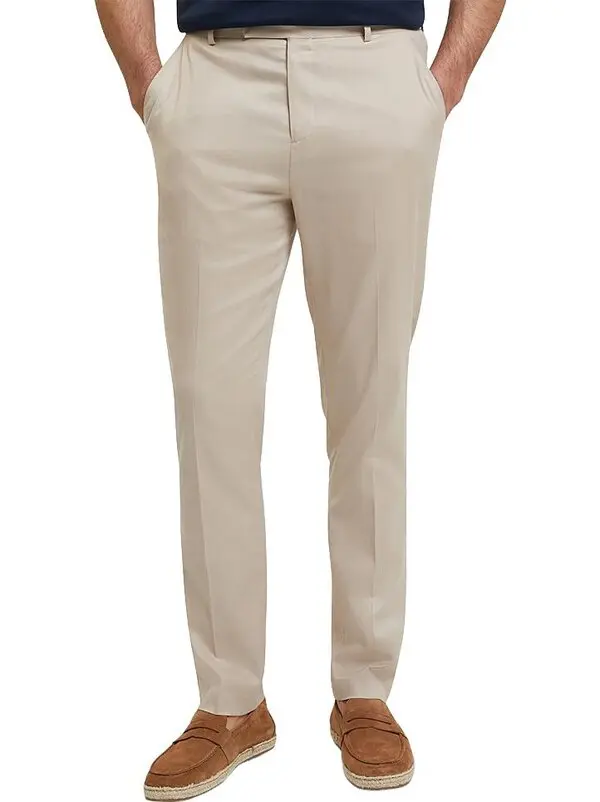 Ted Baker London Slim Cotton Trousers - Taupe