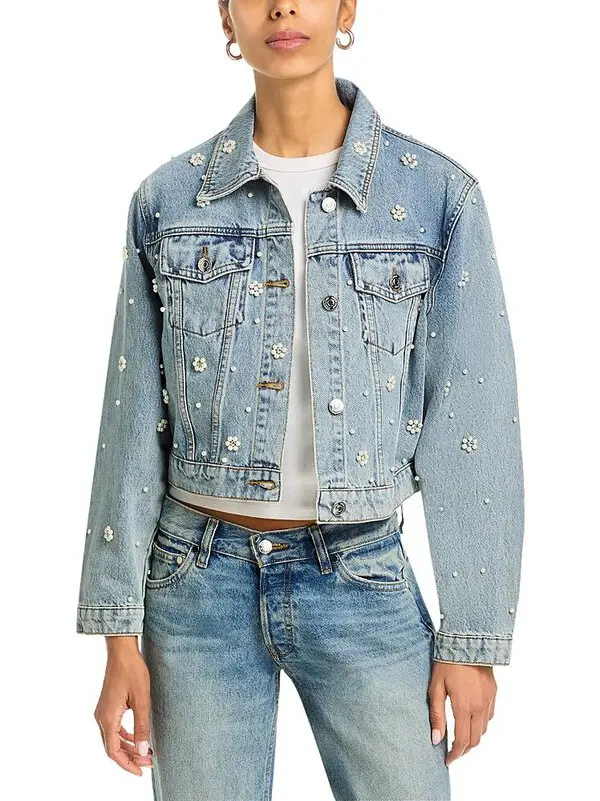 Steve Madden Embellished Jacket - Estate Blue