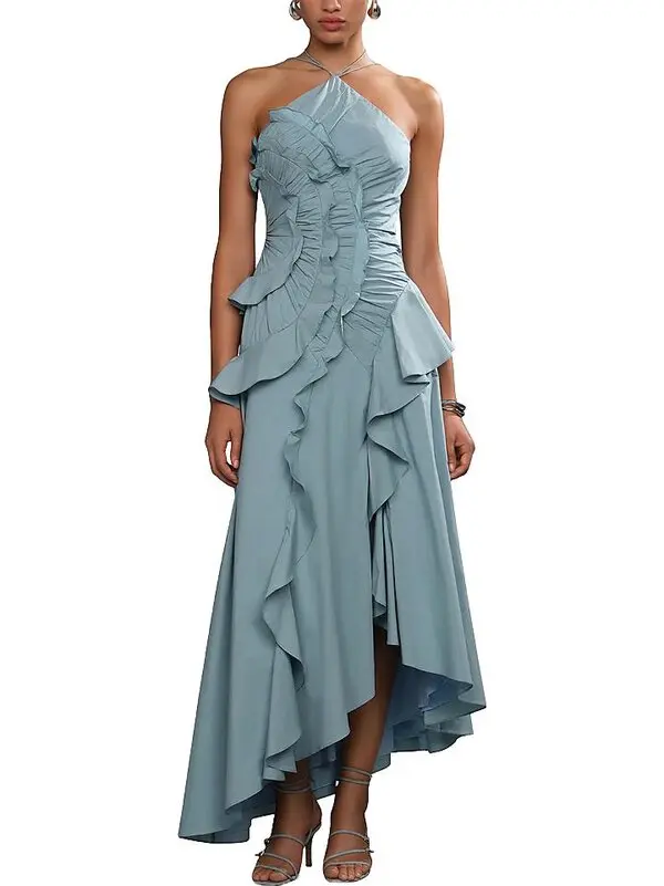 AMUR Ottavia Ruffled Dress - Cumulus