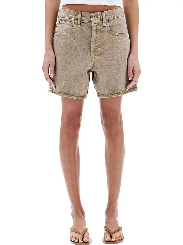 SLVRLAKE Walker High-rise Denim Shorts - Driftwood