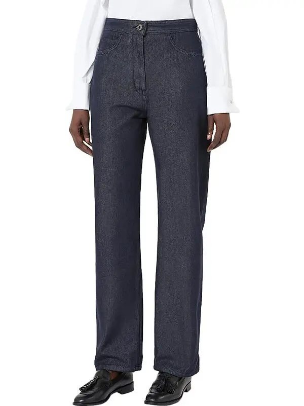 Max Mara Pesco Cotton Pants - Midnight Blue