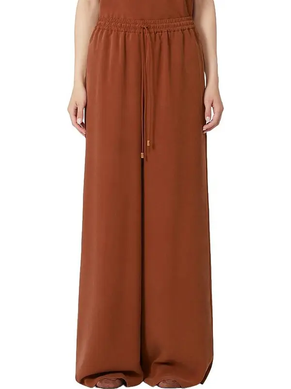 Max Mara Genero Silk Pants - Terra Cotta