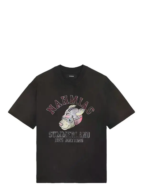 NAHMIAS Des Nations Boxy T-shirt - Black