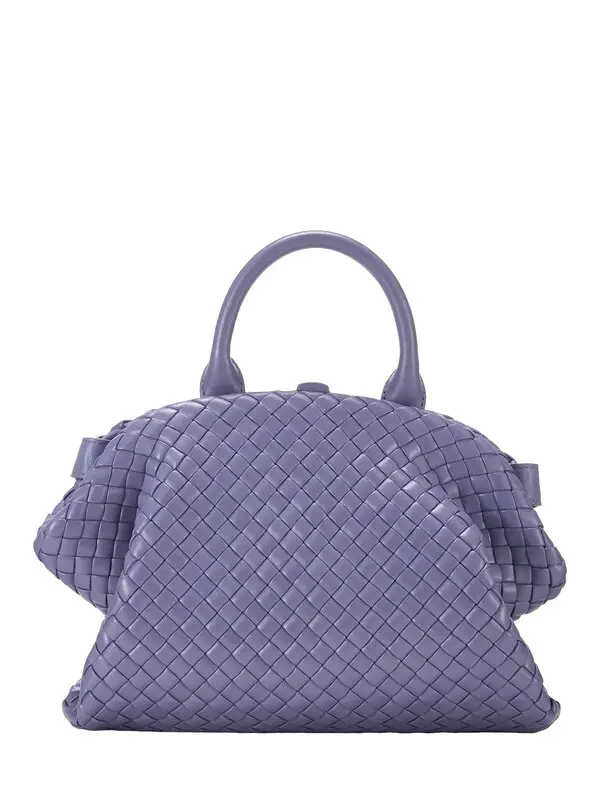 Bottega Veneta Intrecciato Padded Top Handle Tote - Purple