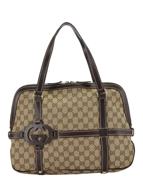 Gucci Original Gg Royal Zip Satchel - Brown