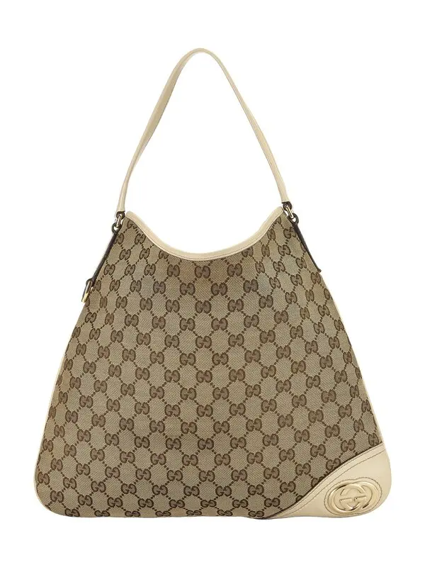 Gucci Original Gg Canvas Britt Hobo - White