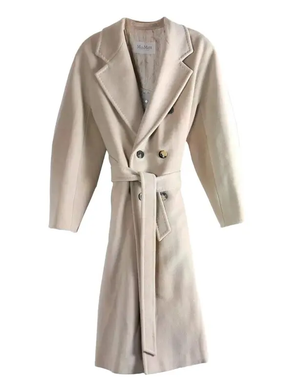 Max Mara Madame Belted Double-breasted Coat - Neutrals