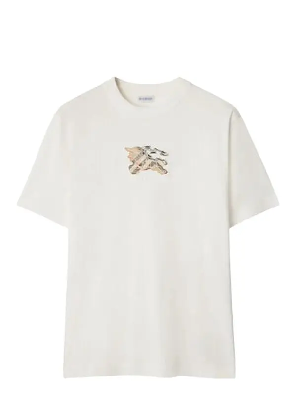 Burberry Short Crew Neck Sleeve T-shirt - Chalk