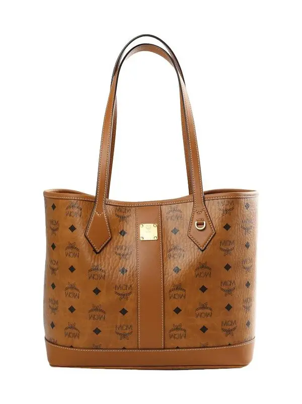Mcm Liz Vi Small Shopper - Cognac