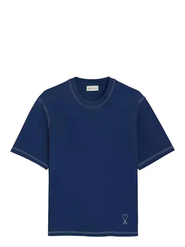 AMI Paris Topstitch T-shirt - Blue