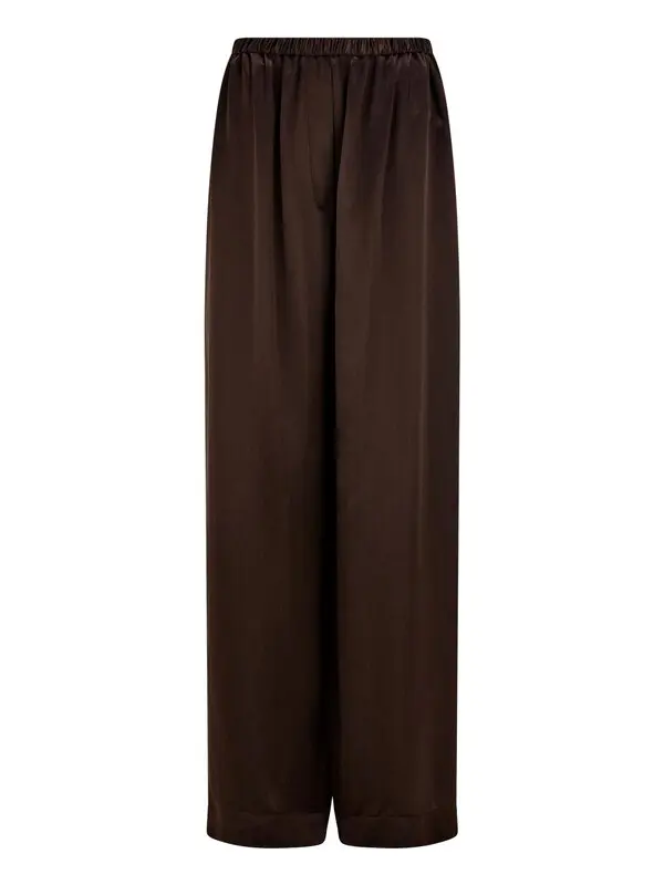 FERRAGAMO Satin Trouser - Brown
