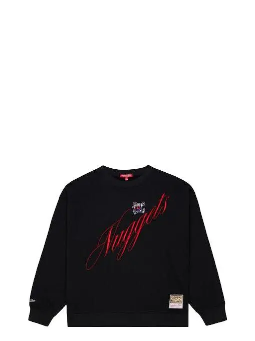 Mitchell & Ness Denver Nuggets Hardwood Classics Script Lightweight Sweatshirt - Black