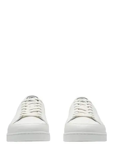 Burberry Leather Set Sneakers - Porcelain White/wave Blue