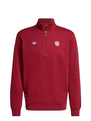 Adidas Aston Villa Fc Terrace Icons Half-zip Top - Team Coll Burgundy