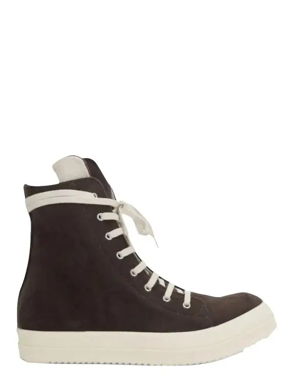 Rick Owens Vegan High-top Sneakers - Dark Dust/milk