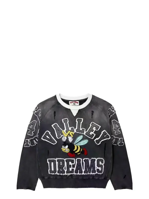 VALE FOREVER Graphic Crew-neck Sweatshirt - Grey