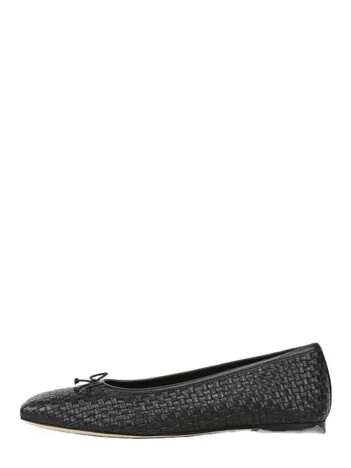 Vince Darla Woven Leather Ballet Flat - Black