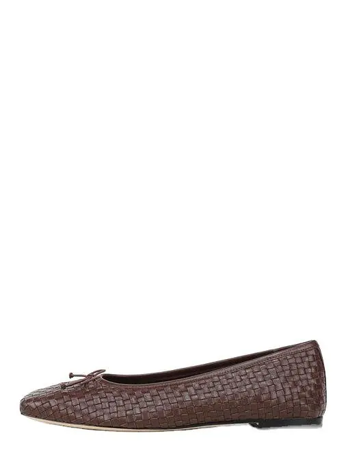 Vince Darla Woven Leather Ballet Flat - Brown
