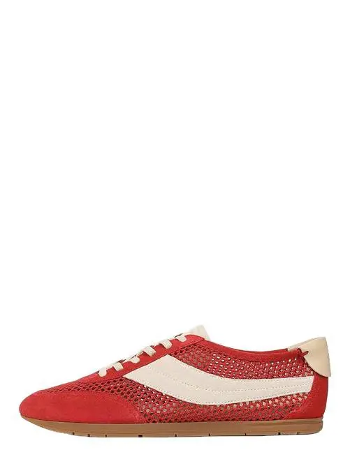 Vince La Suede & Netting Runner Sneakers - Red