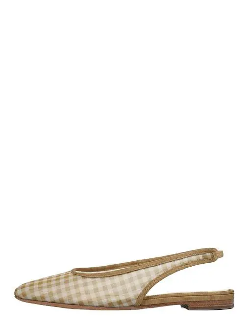 Vince Daphne Gingham Slingback Flat - Red