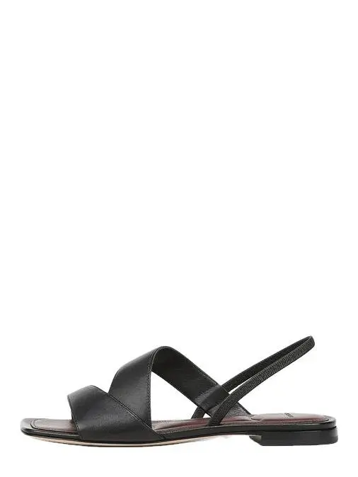 Vince Parker Leather Slingback Sandal - Black
