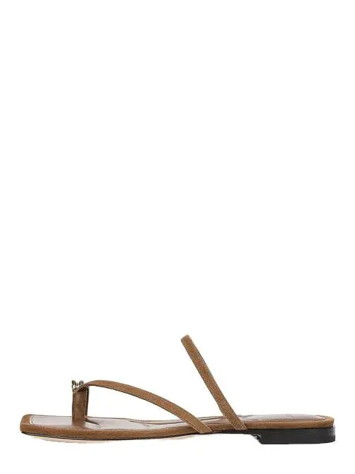 Vince Polli Suede Toe-ring Sandals - Red