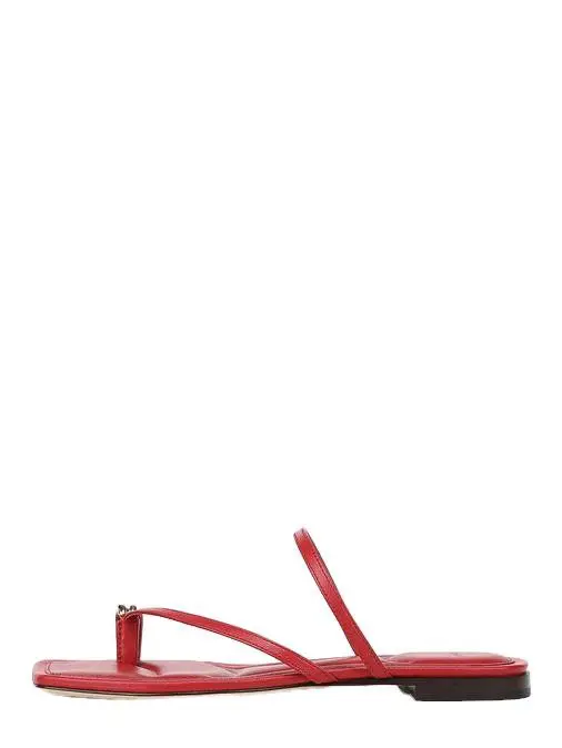 Vince Polli Leather Toe-ring Sandal - Red