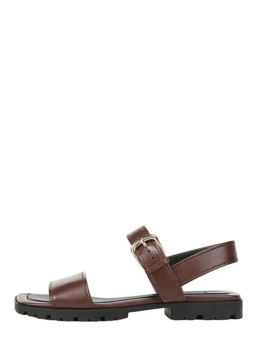 Vince Vega Leather Lug-sole Sandals - Brown
