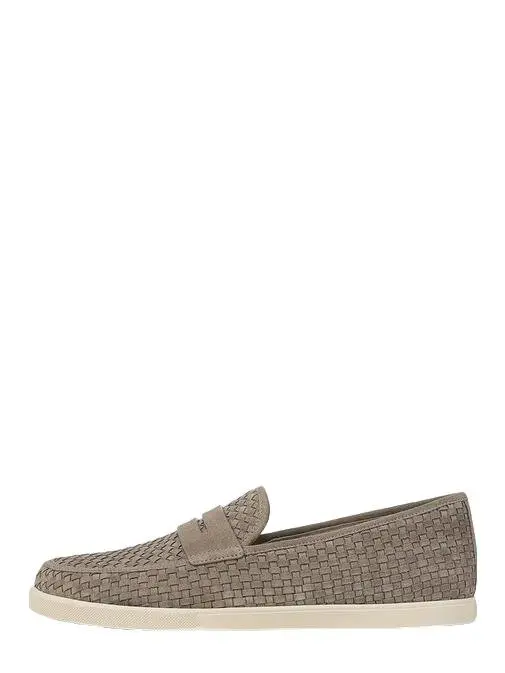 Vince Santino Woven Suede Loafer - Natural