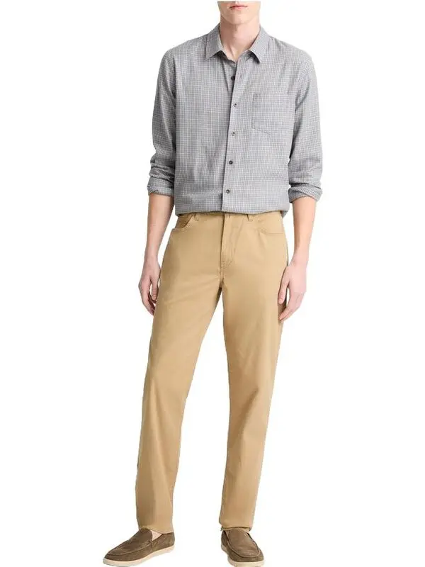 Vince Dylan Slim 5-pocket Cotton Sateen Pant - Natural