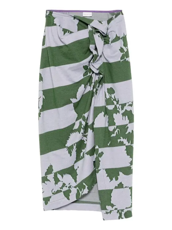Dries Van Noten Hunam Cotton Skirt - Green