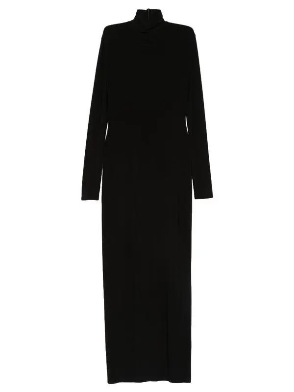 Norma Kamali Turtle-neck Long Dress - Black