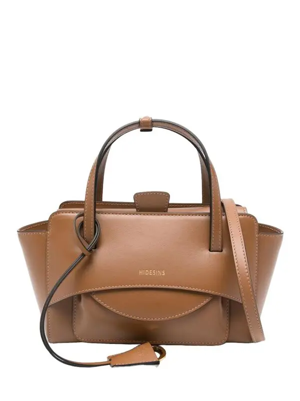 HIDESINS Small Leather Tote Bag - Beige