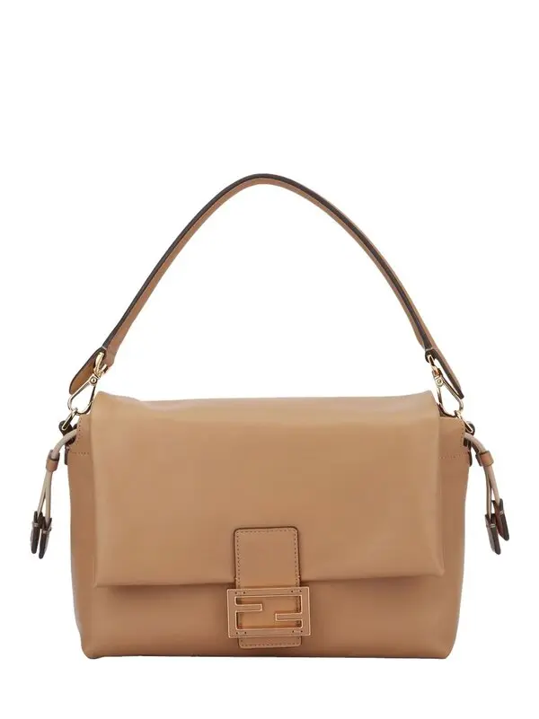 Fendi Mamma Baguette Medium Leather Handbag - Brown
