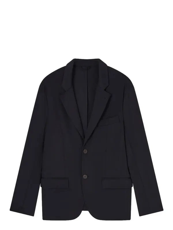 Emporio Armani Nylon Single-breasted Blazer - Blue