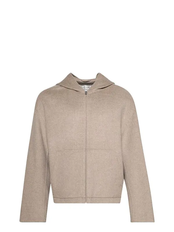 Acne Studios Zip Up Hoodie - Tan
