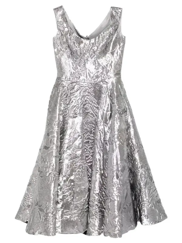ISABEL SANCHIS All-over Floral Print Dress - Silver