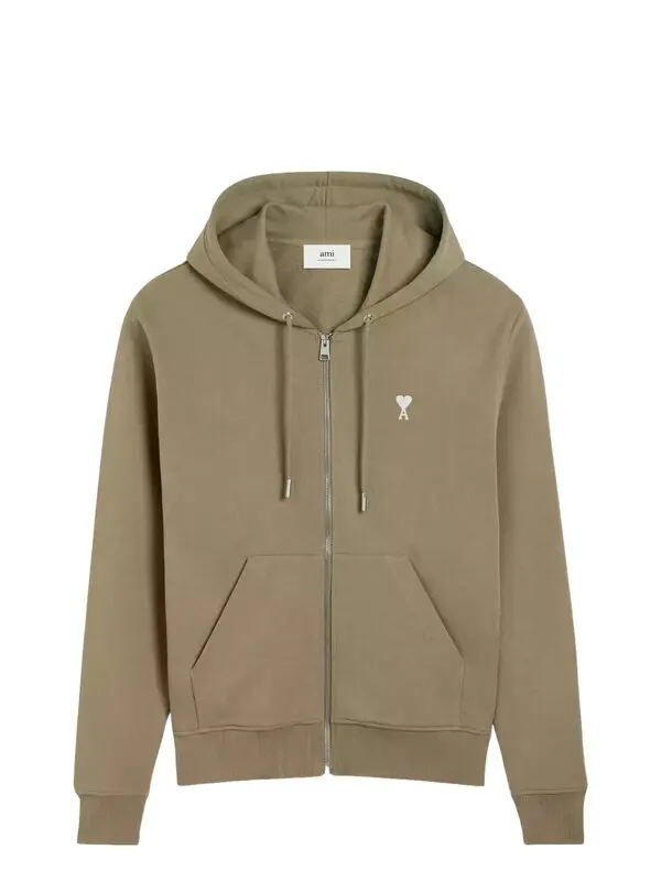 Ami Zipped Hoodie - Green