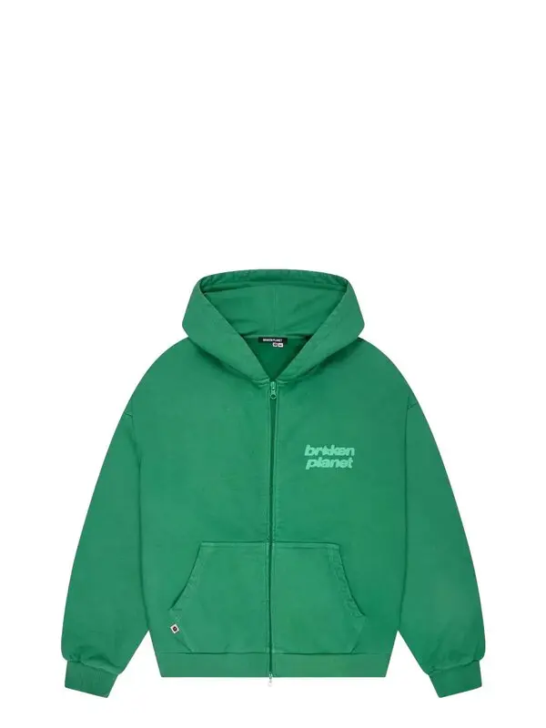 BROKEN PLANET Zip-up Hoodie - Green