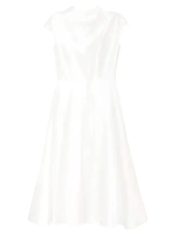ISABEL SANCHIS Cap-sleeves Midi Dress - White